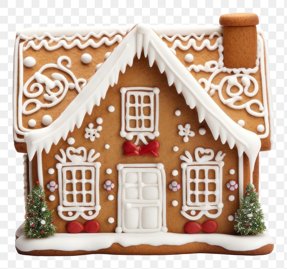 PNG Cute christmas house cookie | Free PNG - rawpixel
