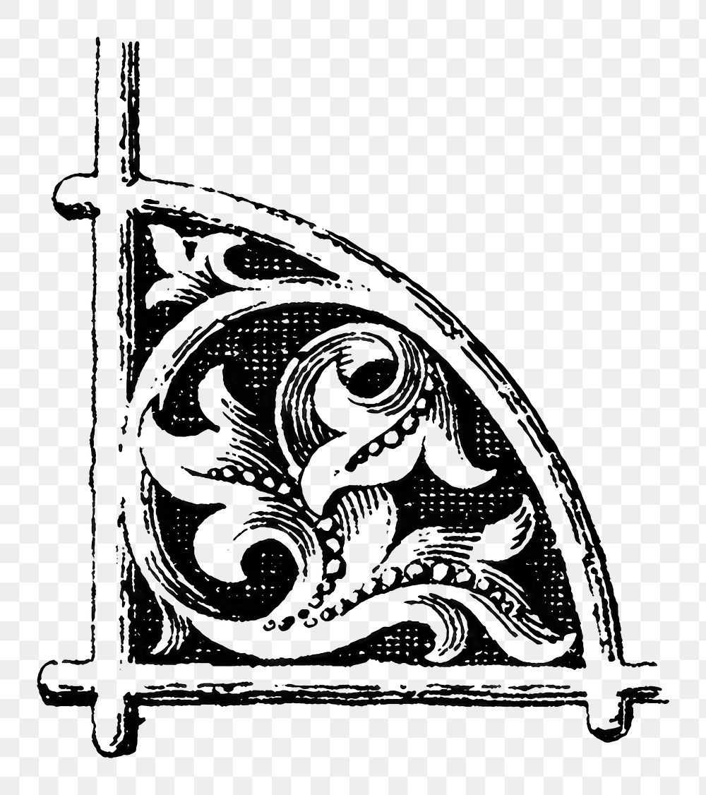 PNG ornamental corner designs, transparent | Premium PNG - rawpixel