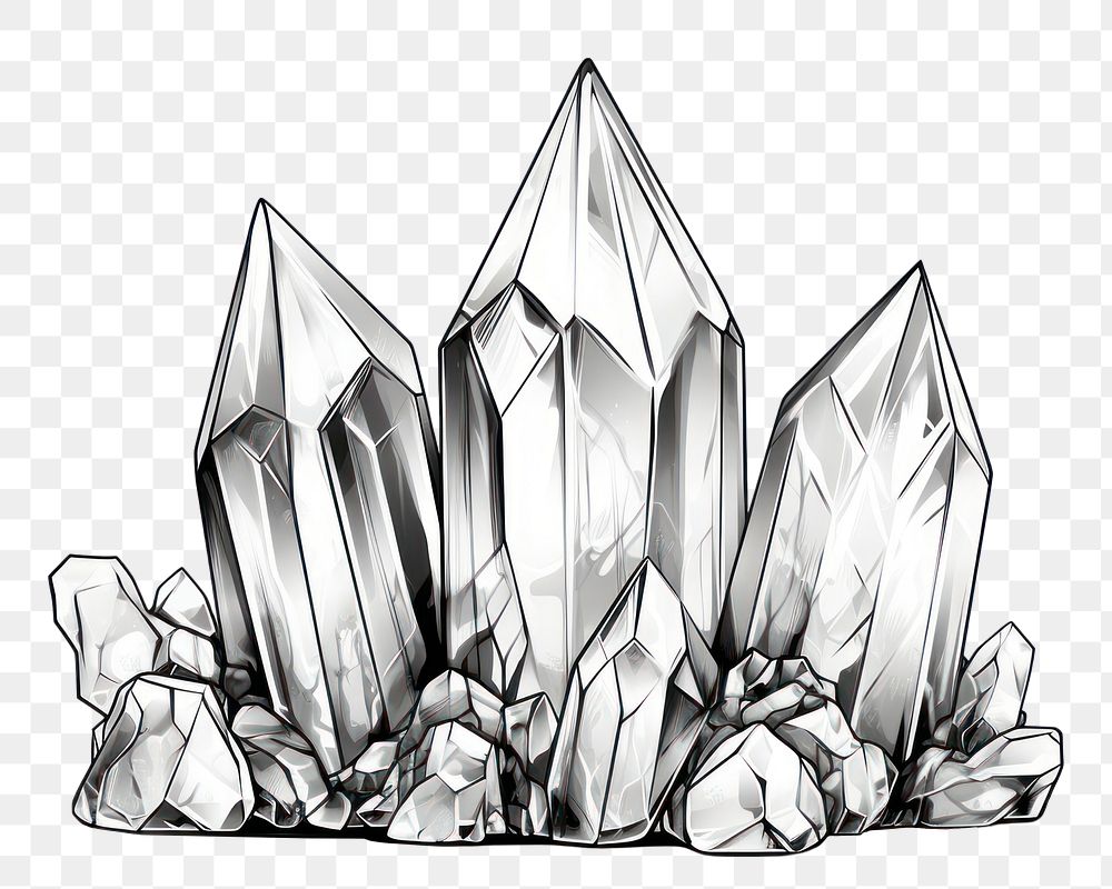 PNG Crystal mineral drawing quartz. | Premium PNG - rawpixel