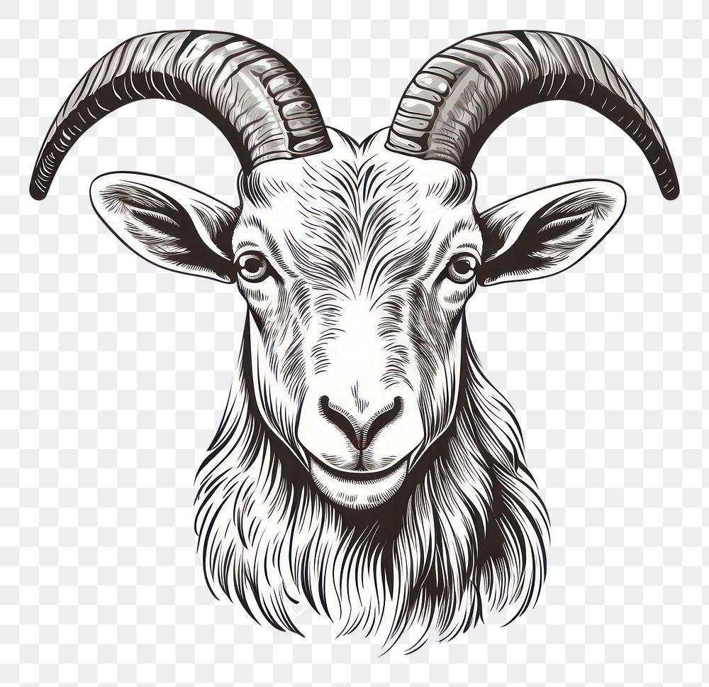 PNG Goat face drawing livestock | Free PNG - rawpixel
