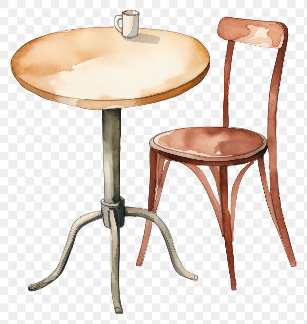 PNG Cafe table furniture chair | Free PNG - rawpixel