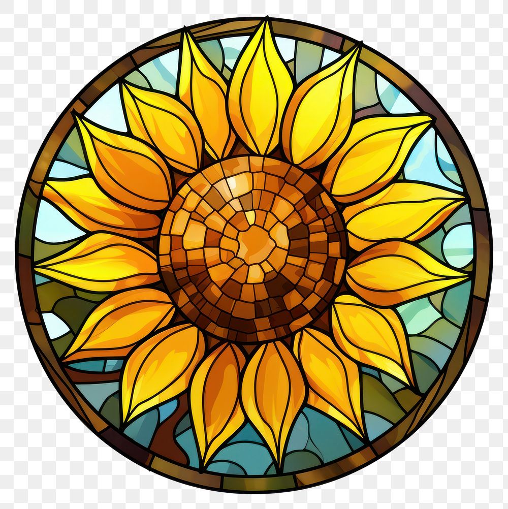 PNG Glass sunflower shape art | Premium PNG - rawpixel