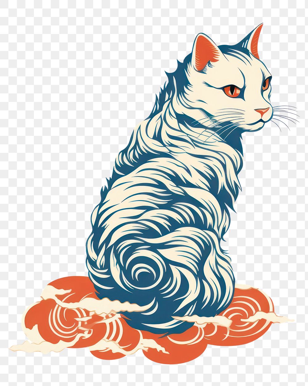 PNG Cat pattern drawing animal. | Premium PNG - rawpixel