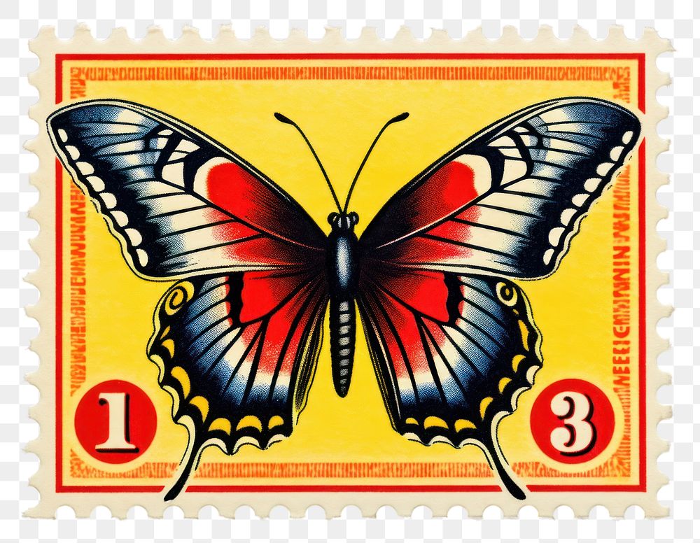PNG Butterfly postage stamp perching | Free PNG - rawpixel