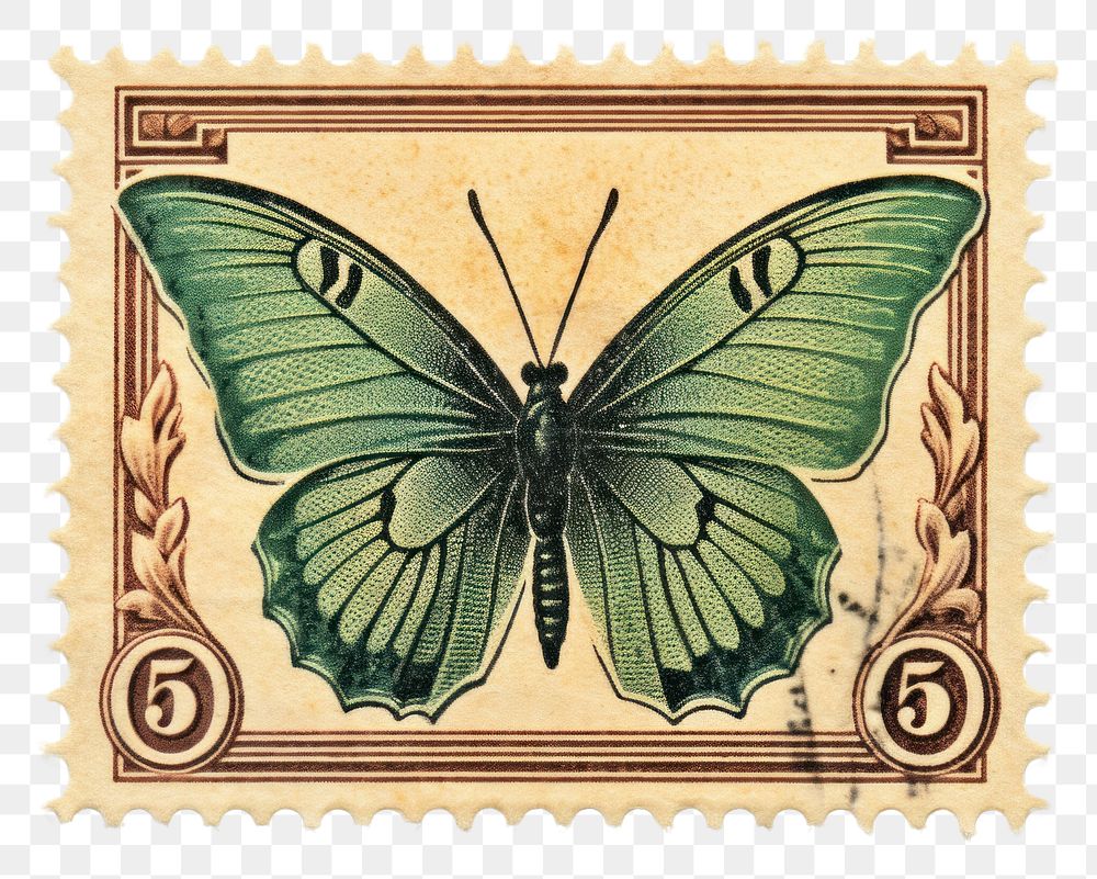 PNG Flying butterfly postage stamp | Premium PNG - rawpixel