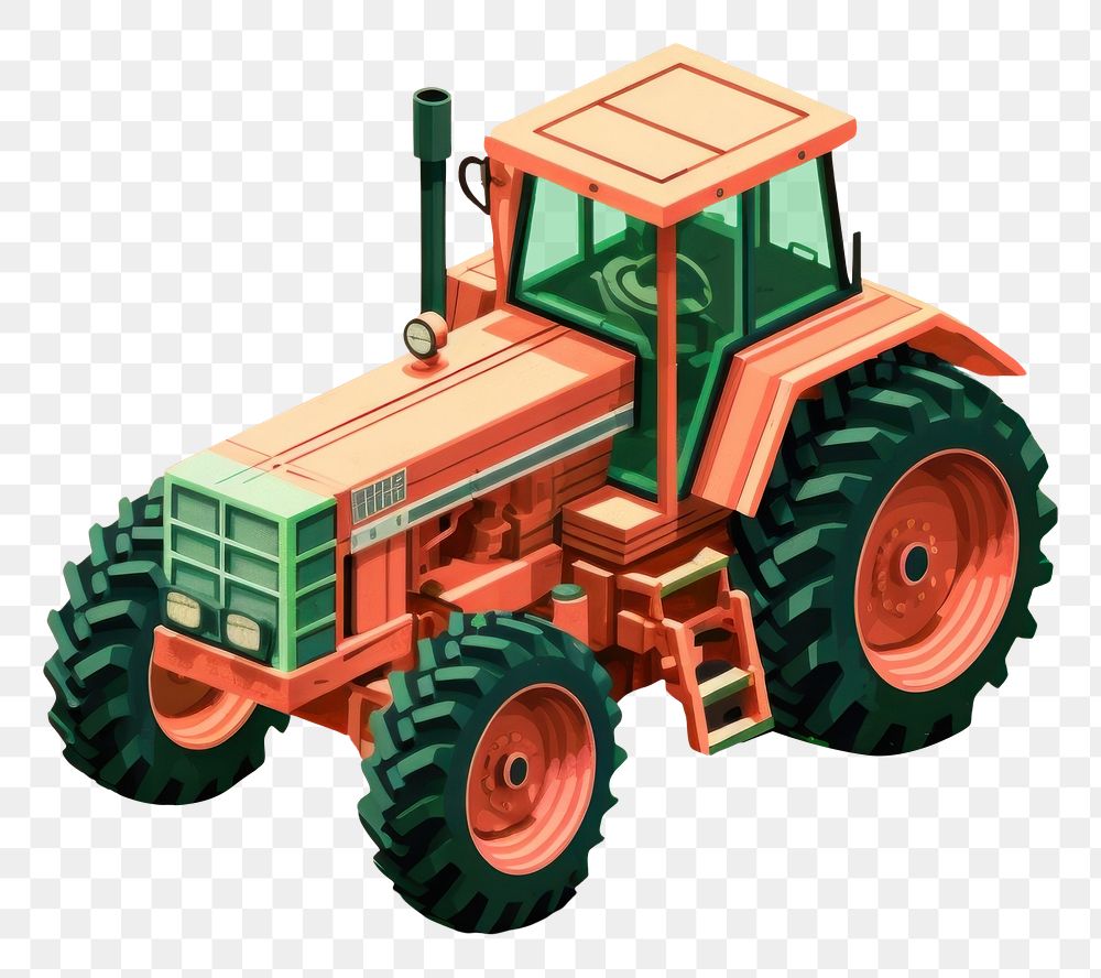 PNG Simple tractor isolated vehicle | Free PNG Illustration - rawpixel