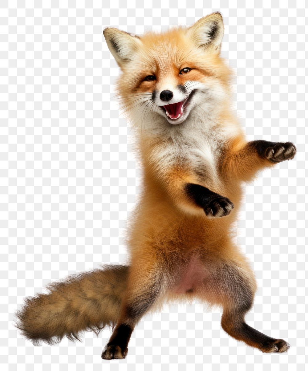 PNG Happy smiling dancing fox | Free PNG - rawpixel