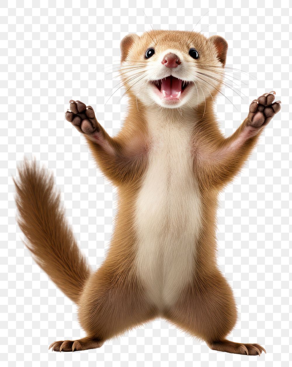PNG Happy smiling dancing weasel | Free PNG - rawpixel