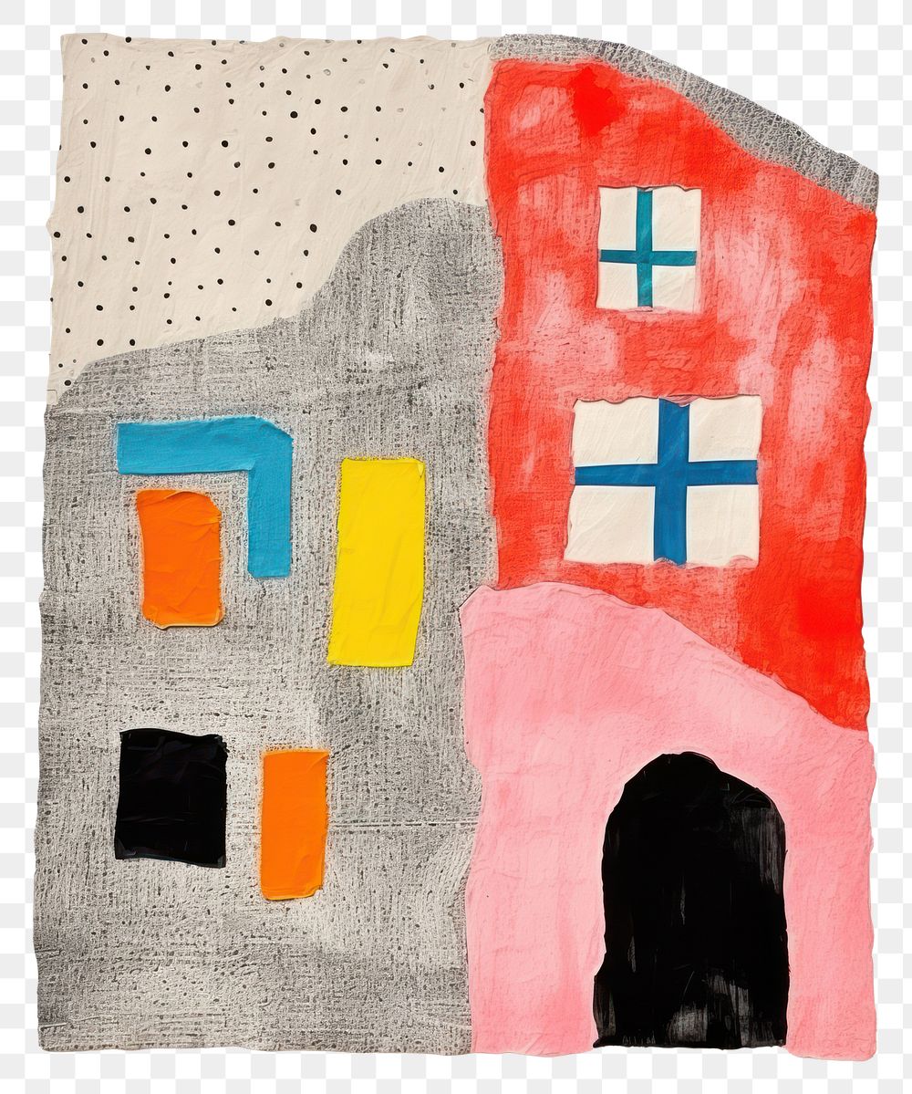 PNG Building painting pattern craft. | Free PNG - rawpixel