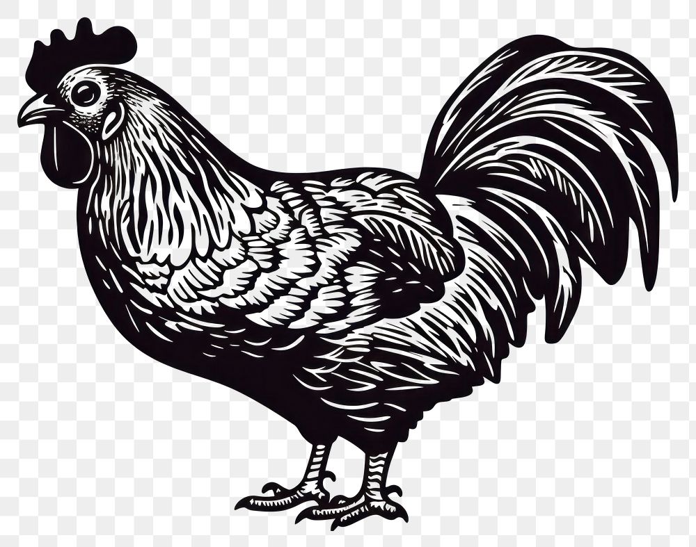 Black And White Hen And Rooster Images | Free Photos, PNG Stickers ...