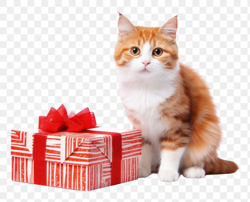 PNG Gift mammal animal kitten. | Free PNG - rawpixel