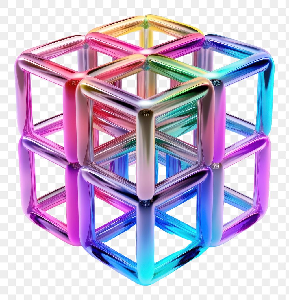 PNG Interlocked cube shape toy | Free PNG - rawpixel