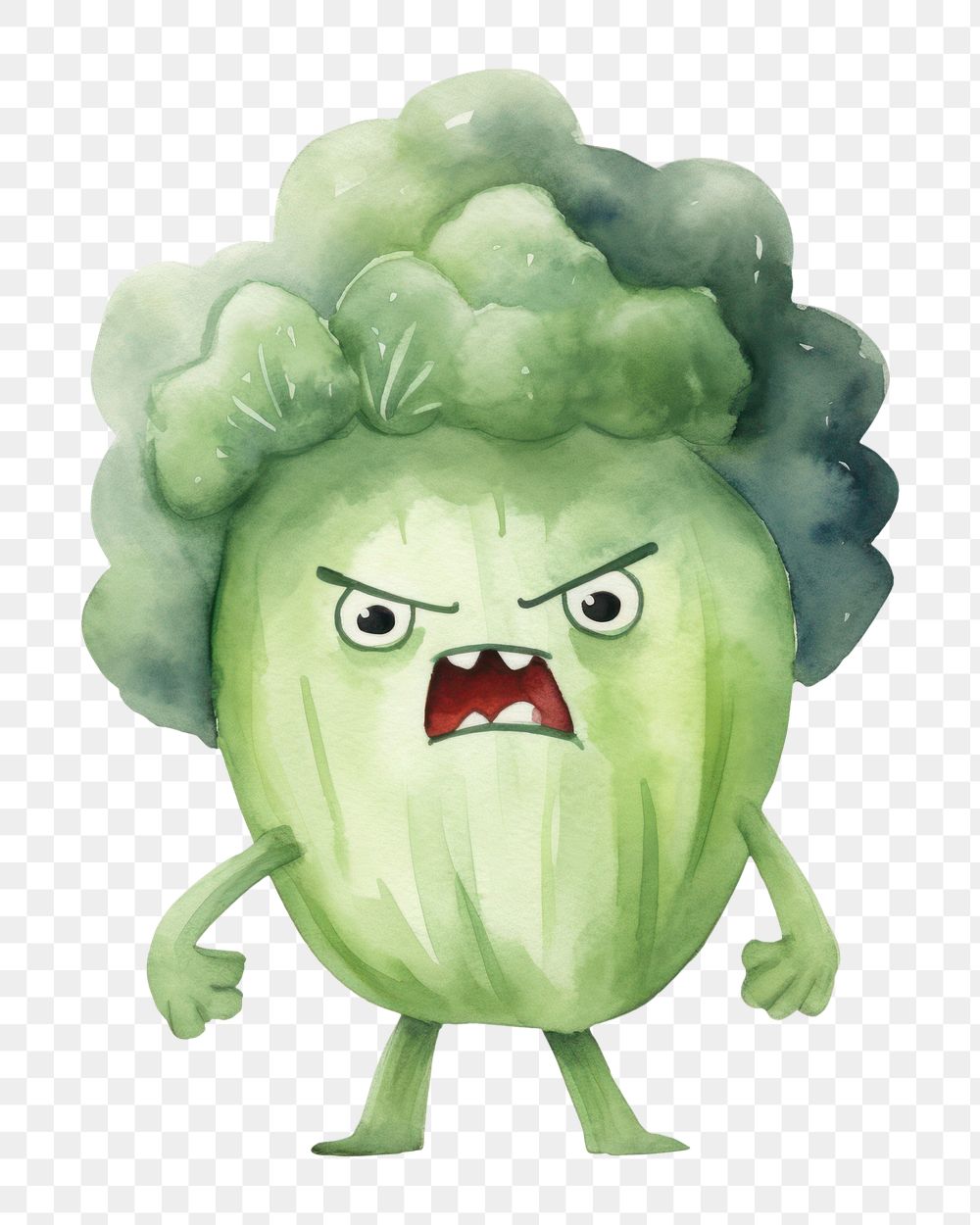 PNG Angry broccoli running vegetable | Free PNG - rawpixel