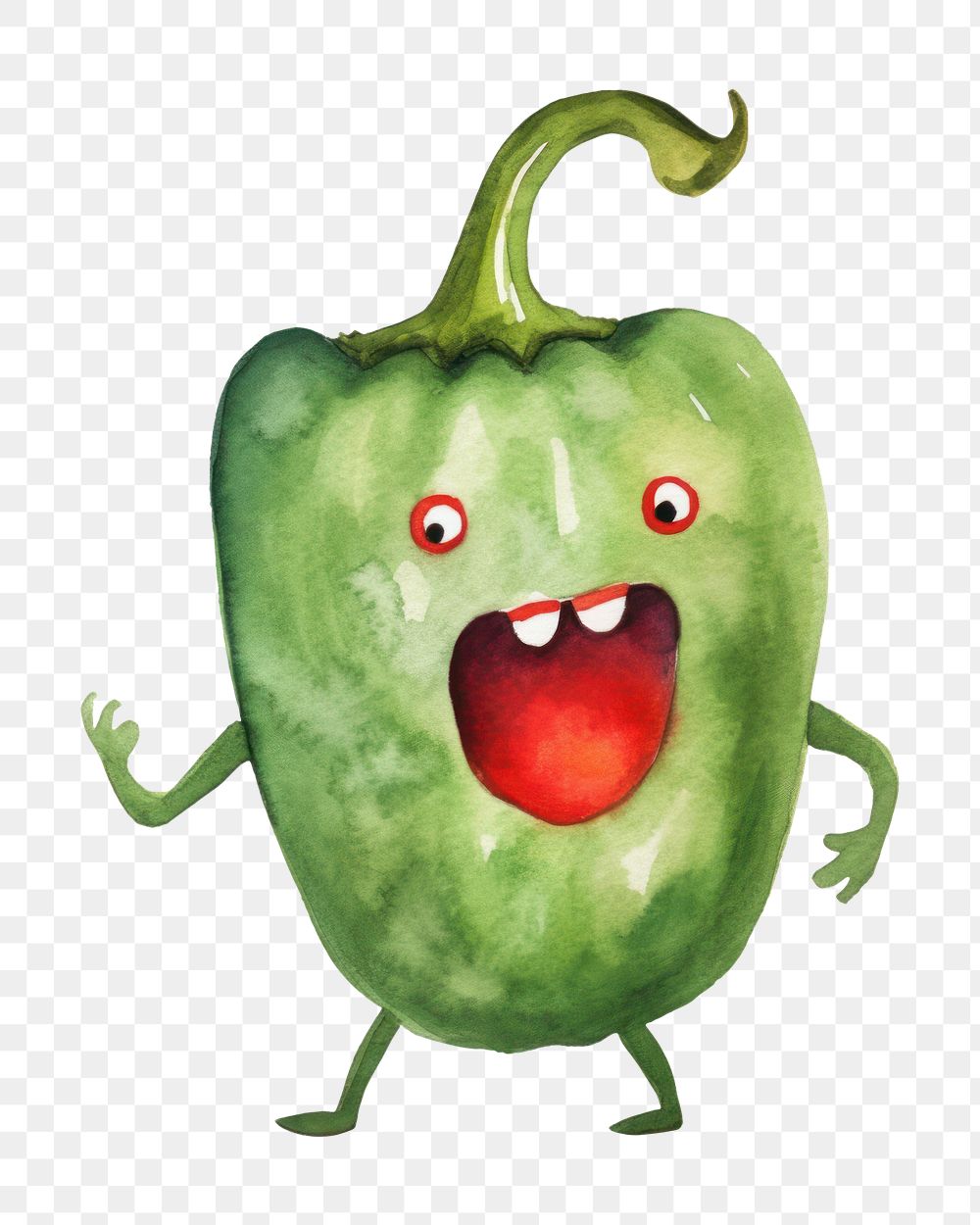 PNG Angry pepper running vegetable | Free PNG - rawpixel