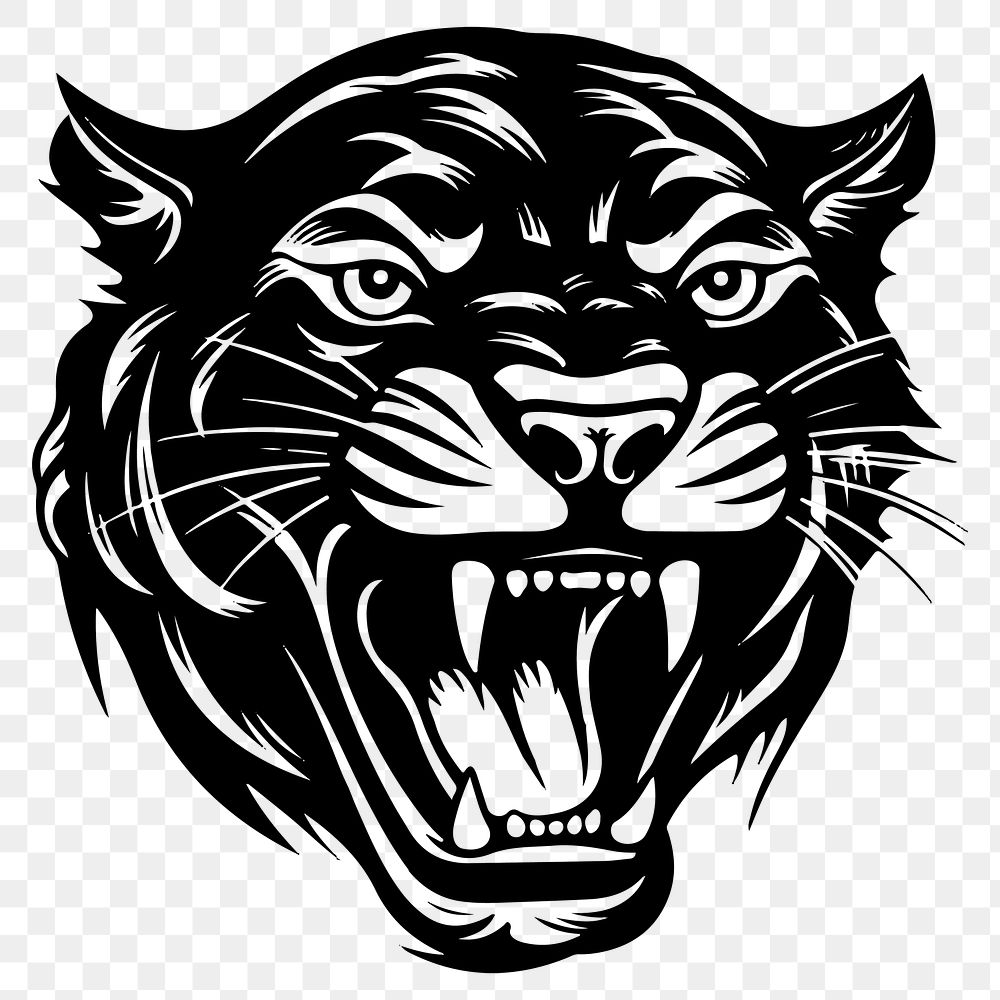 Panther png flat old school | Premium PNG - rawpixel