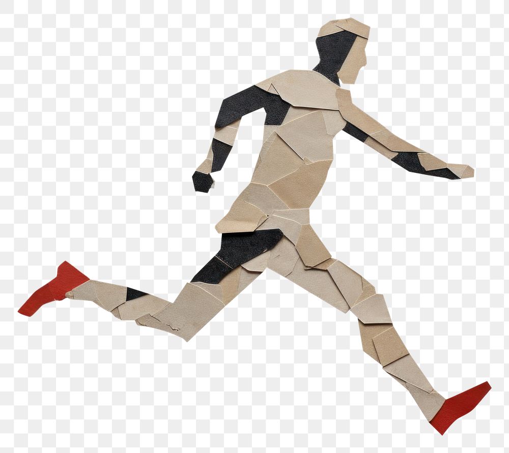 PNG Man running paper art. | Premium PNG - rawpixel