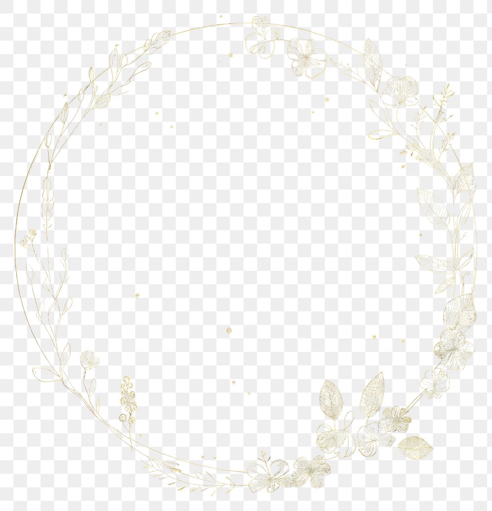 PNG Botanical pattern circle space. | Free PNG - rawpixel