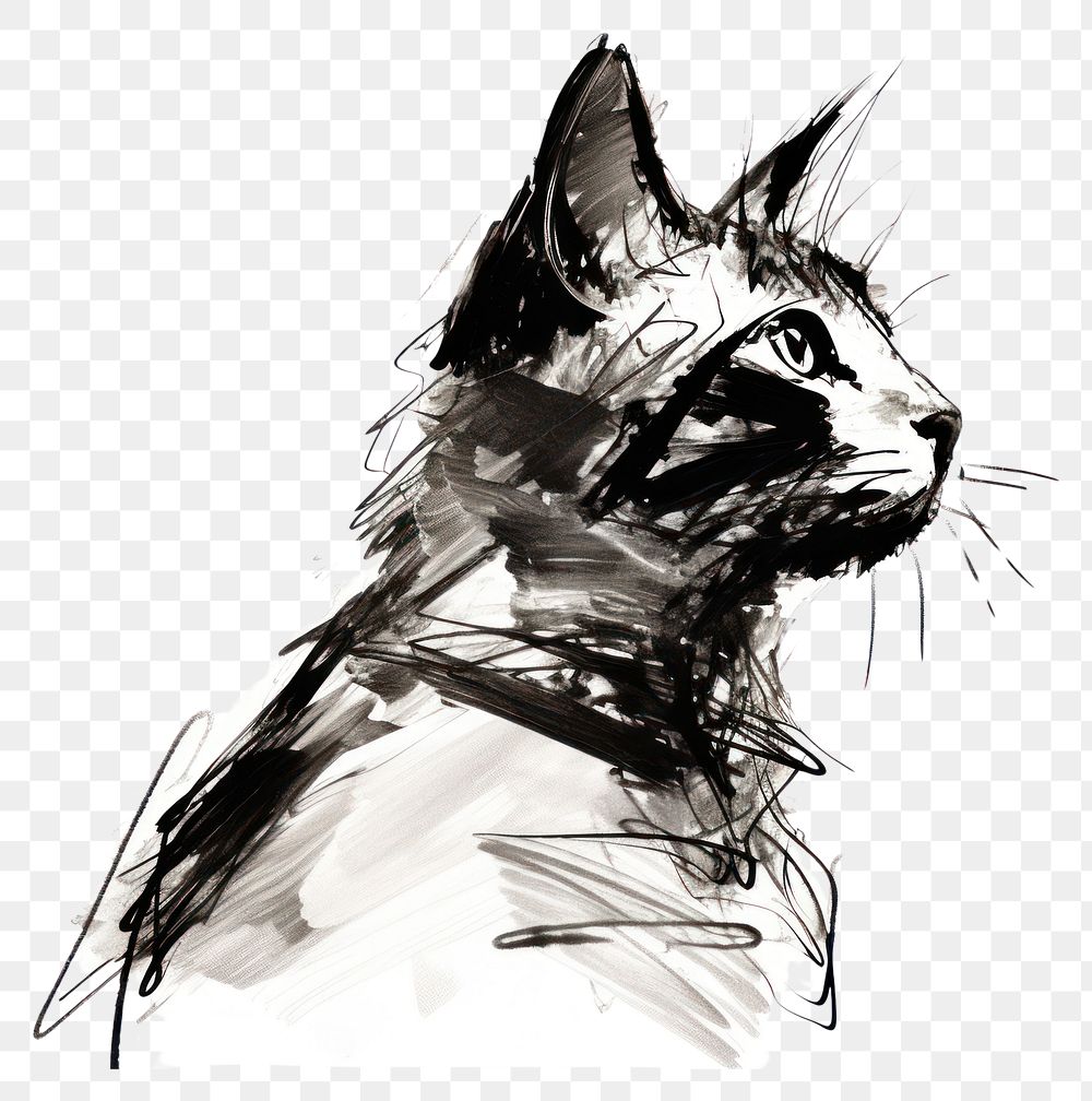 PNG Contour drawing art cat | Premium PNG - rawpixel
