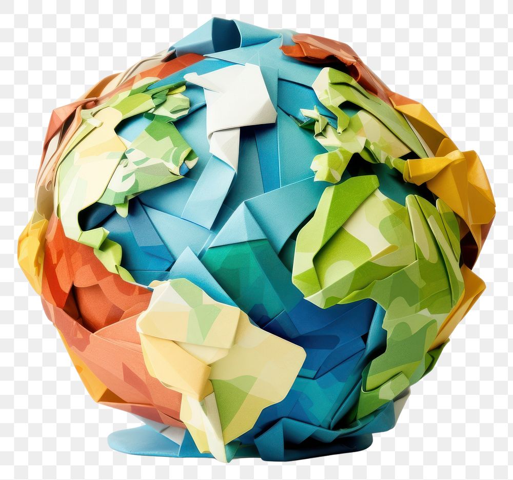 PNG Earth origami paper sphere. | Premium PNG - rawpixel