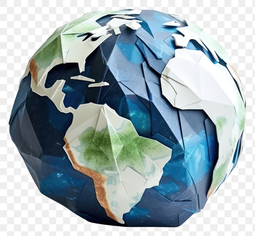 PNG Earth origami sphere earth. | Premium PNG - rawpixel