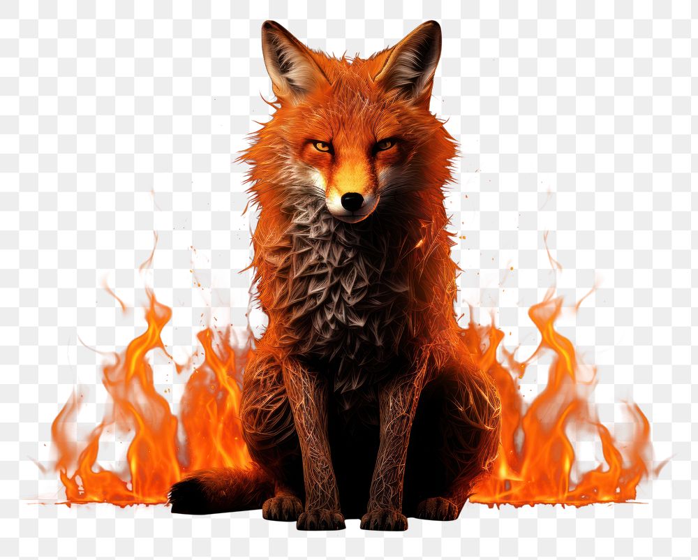 PNG Fox full body fire | Free PNG - rawpixel