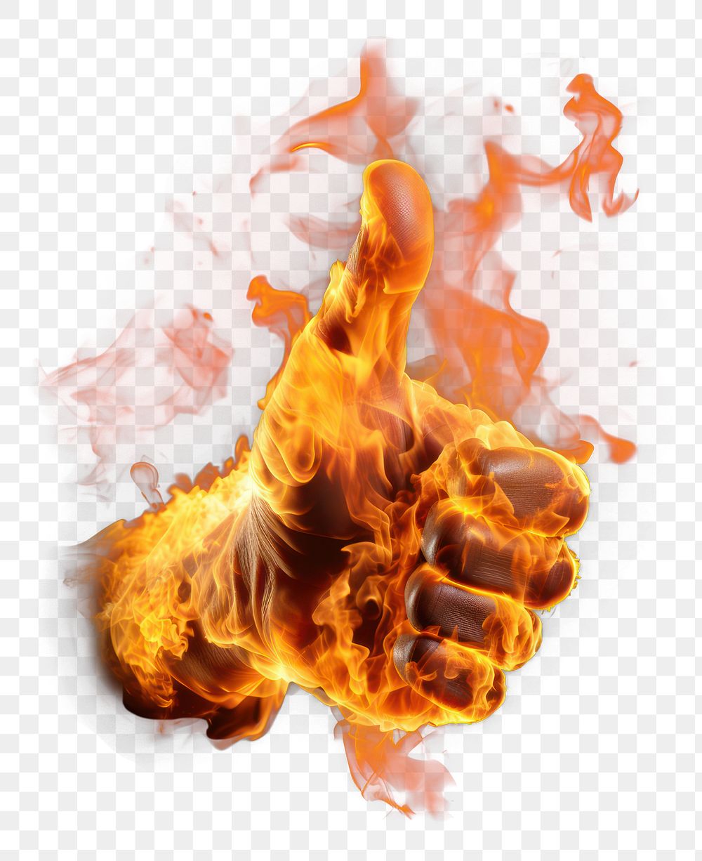 PNG Thumbs fire burning flame. | Premium PNG - rawpixel