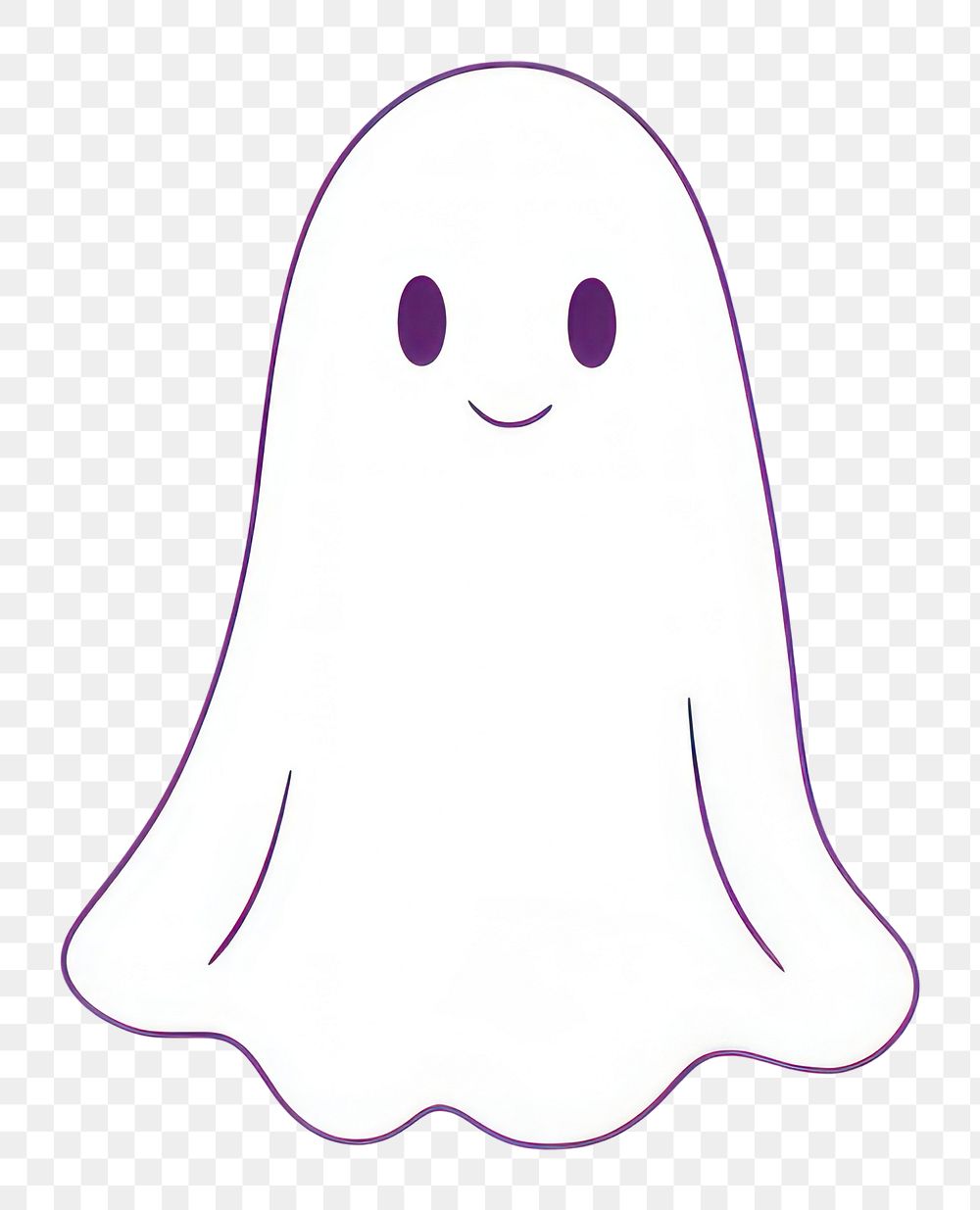 PNG Simple ghost smiling cartoon | Premium PNG - rawpixel