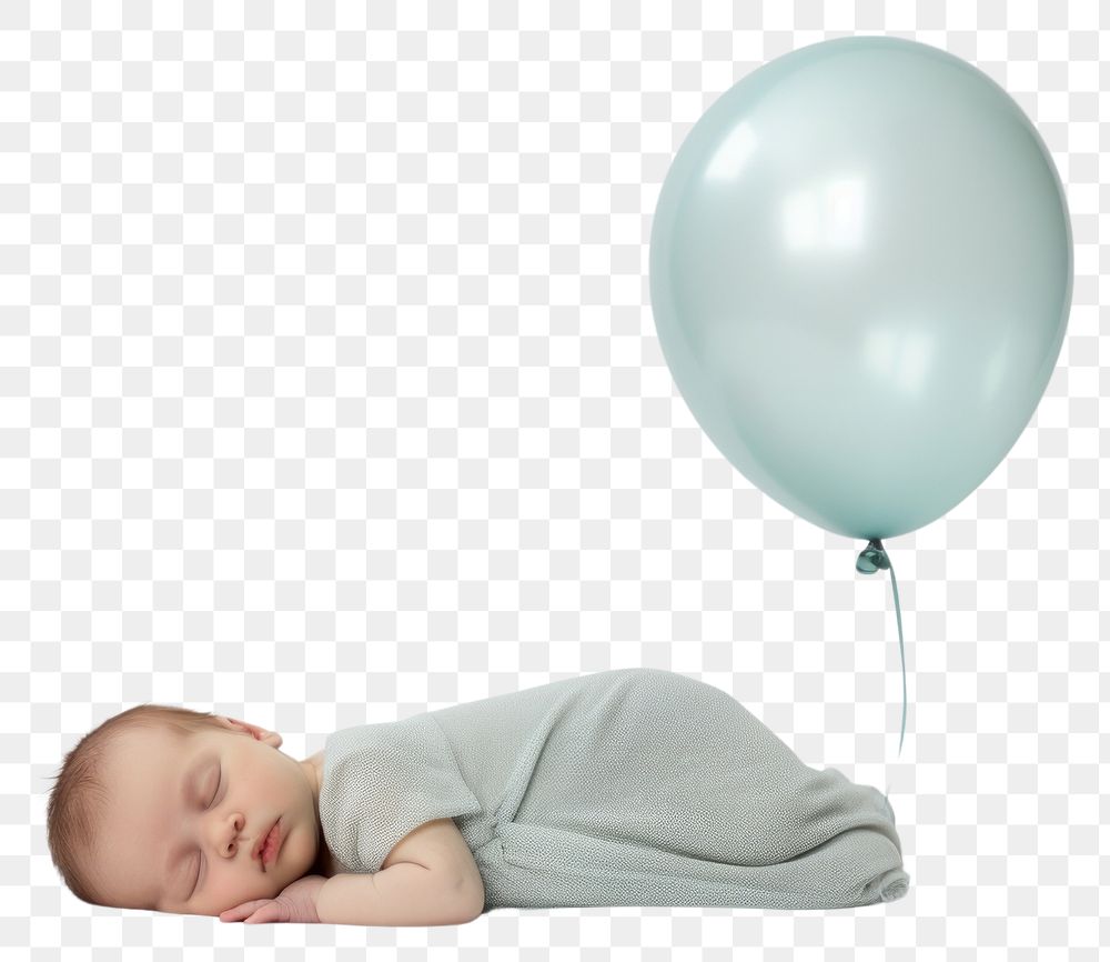 PNG Newborn sleeping balloon portrait | Premium PNG - rawpixel