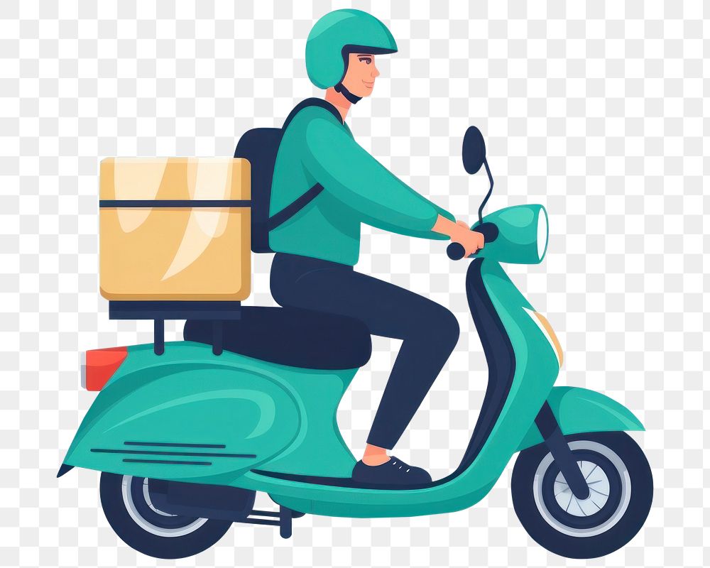 PNG Food deliveryman motorcycle cardboard | Premium PNG - rawpixel
