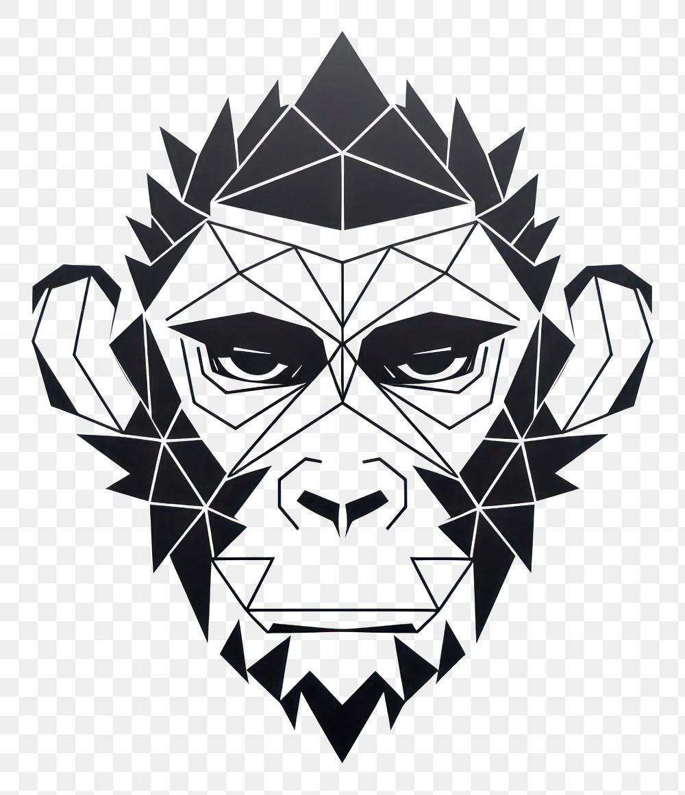 PNG Monkey face representation chimpanzee | Free PNG - rawpixel