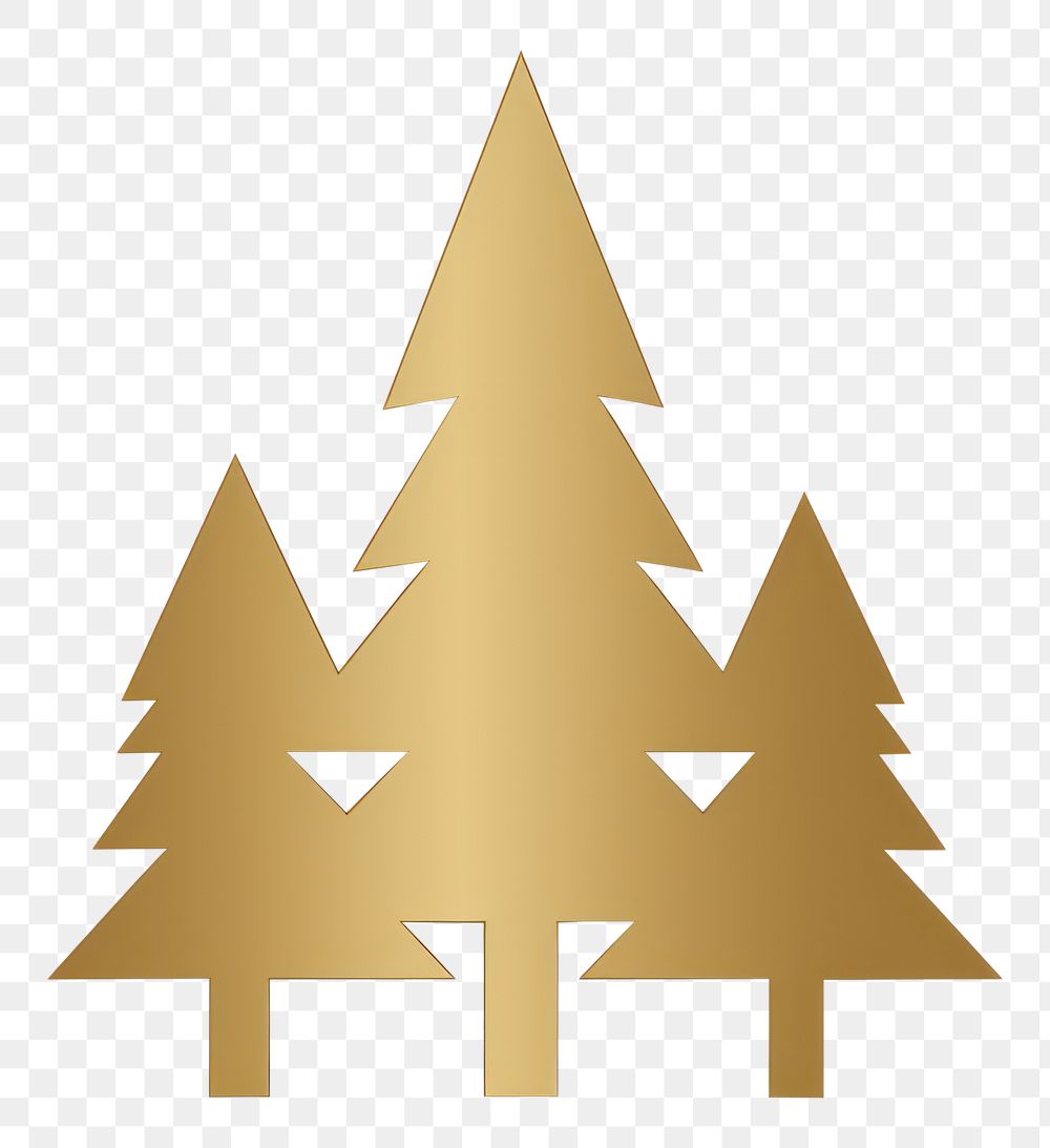 PNG Golden pine tree silhouette. | Free PNG - rawpixel
