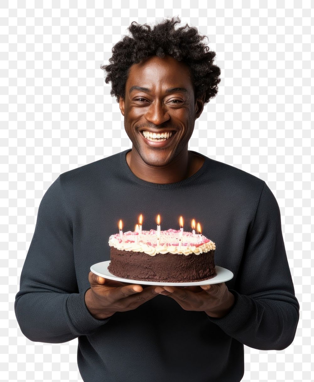 PNG Black man cake birthday | Premium PNG - rawpixel