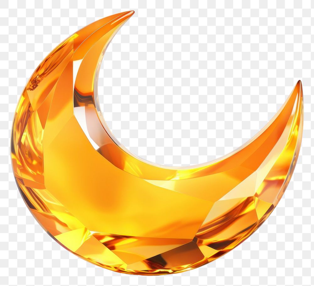 PNG Yellow crescent-shaped gemstone jewelry | Free PNG - rawpixel