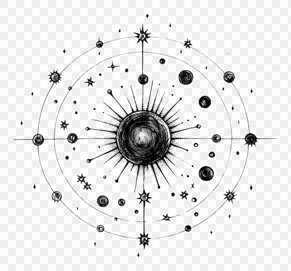 PNG Astrology line creativity chandelier. | Free PNG - rawpixel