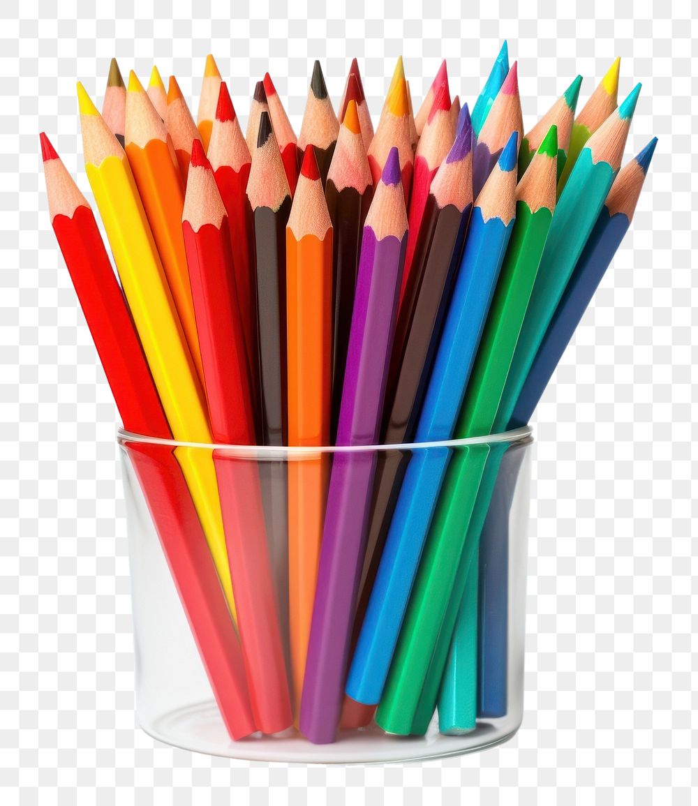 PNG Coloring pencils white background | Free PNG - rawpixel