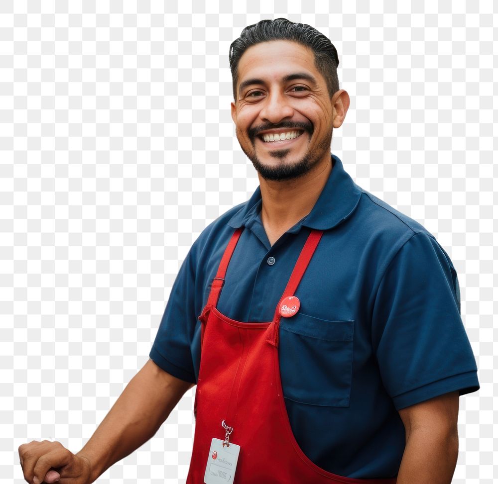 PNG Smiling latino cashier supermarket | Premium PNG - rawpixel