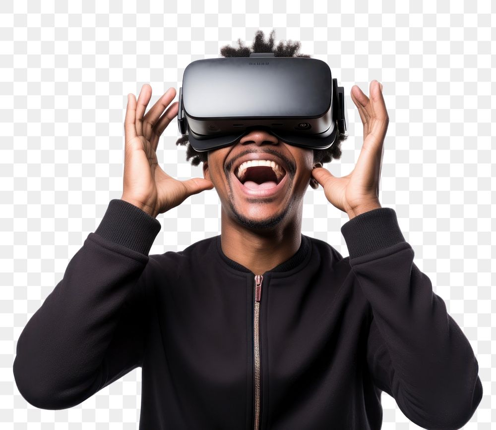 PNG Man experiencing VR portrait | Free PNG - rawpixel