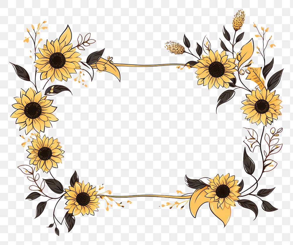 PNG Sunflower pattern plant art. | Premium PNG - rawpixel