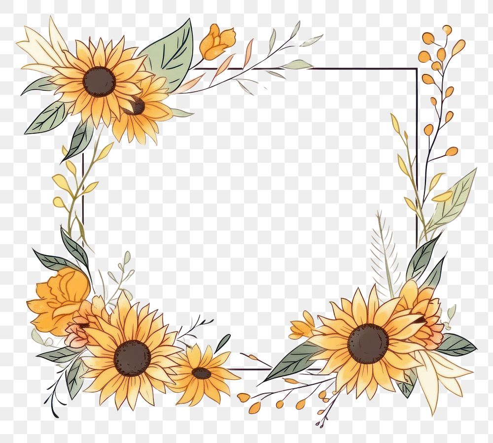 PNG Sunflower pattern plant art. | Premium PNG - rawpixel