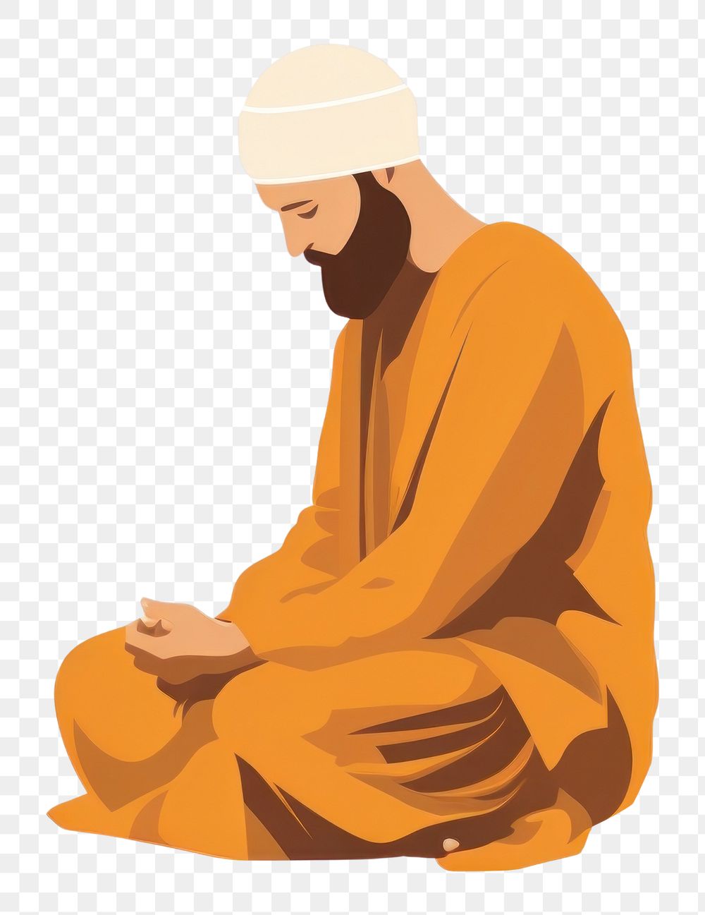 PNG Islamic man sitting praying | Premium PNG - rawpixel