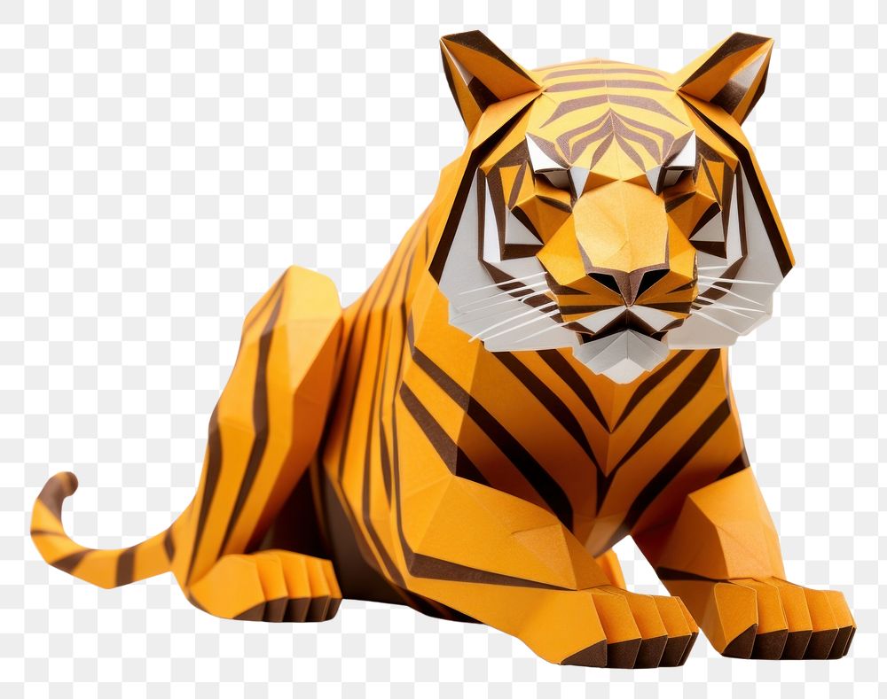 PNG Tiger wildlife origami animal. | Free PNG - rawpixel