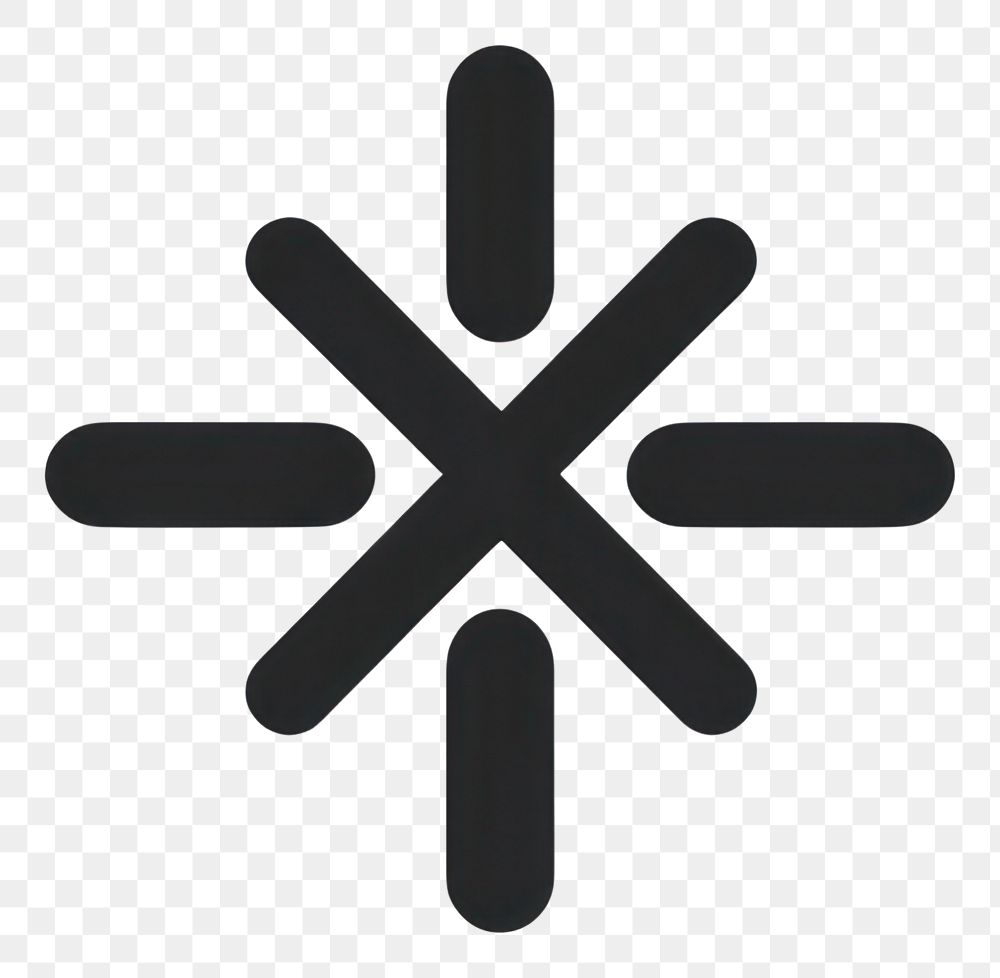 PNG Cross snowflake symbol shape. | Free PNG Illustration - rawpixel
