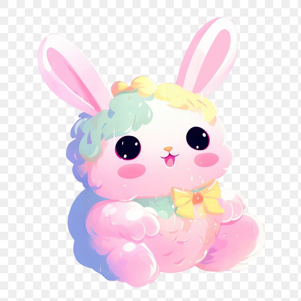 PNG cute rabbit cartoon representation | Free PNG - rawpixel