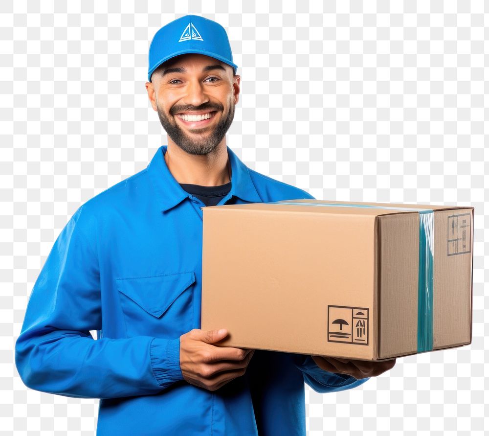 PNG Delivery man posting box | Premium PNG - rawpixel