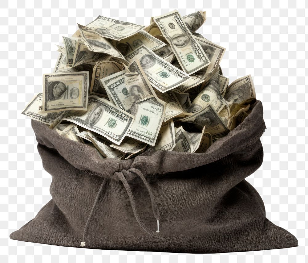 PNG overflowing money bag wealth | Free PNG - rawpixel
