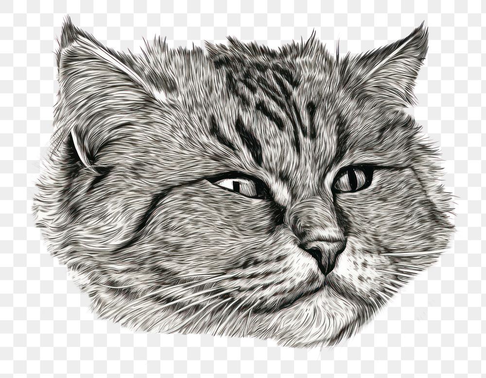 PNG Cat sketch drawing mammal. | Free PNG - rawpixel