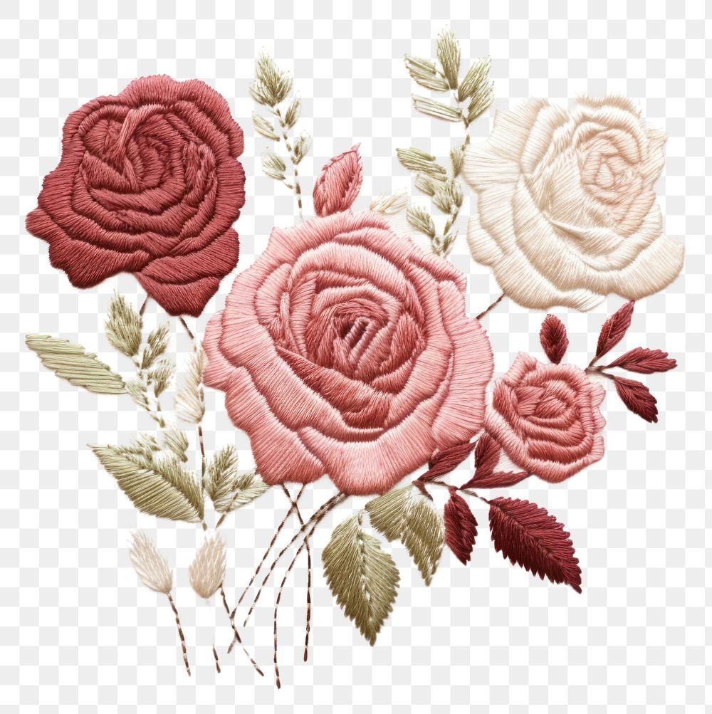 PNG Bouquet roses embroidery celebration | Premium PNG - rawpixel
