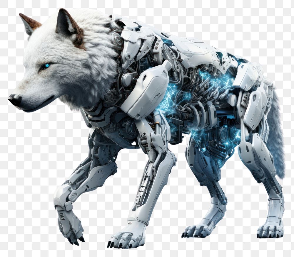 PNG Cyborg artic wolf animal | Premium PNG - rawpixel