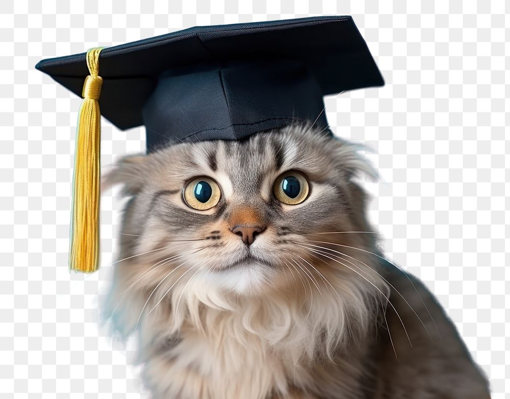 PNG Cute cat graduation cap | Free PNG - rawpixel