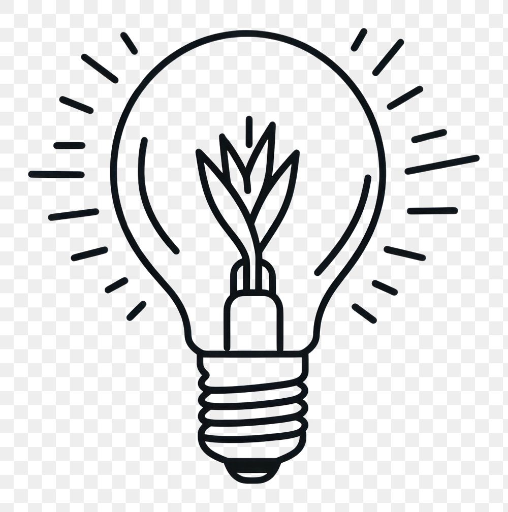 PNG Light bulb lightbulb line | Premium PNG - rawpixel